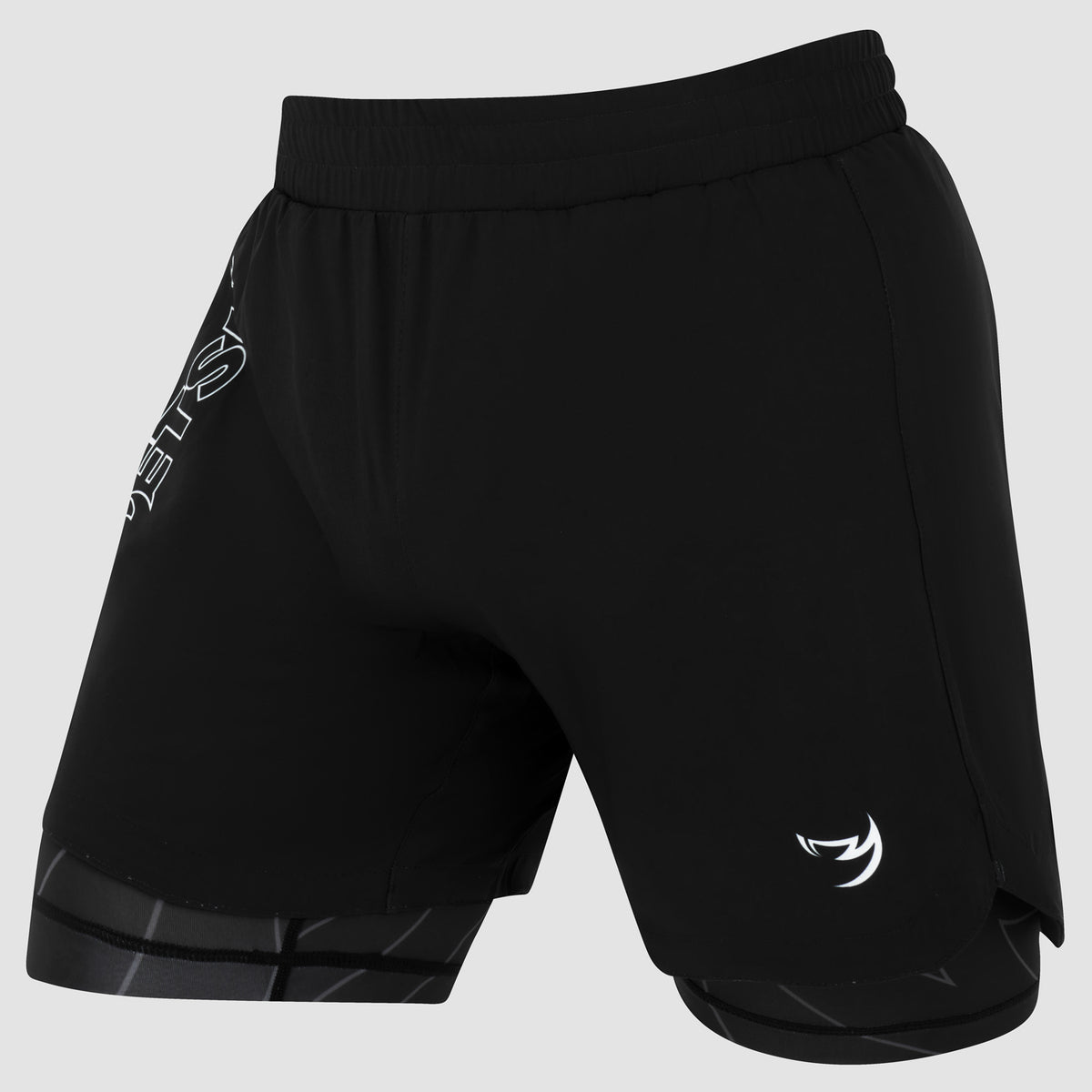 Icon Womens Dual Layer Fight Shorts Black from Fumetsu